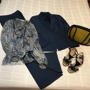 Isabel & Nina | Pants & Jumpsuits | Pantsuit Isabel Nina 6 Blue Blazer Trouser | Poshmark